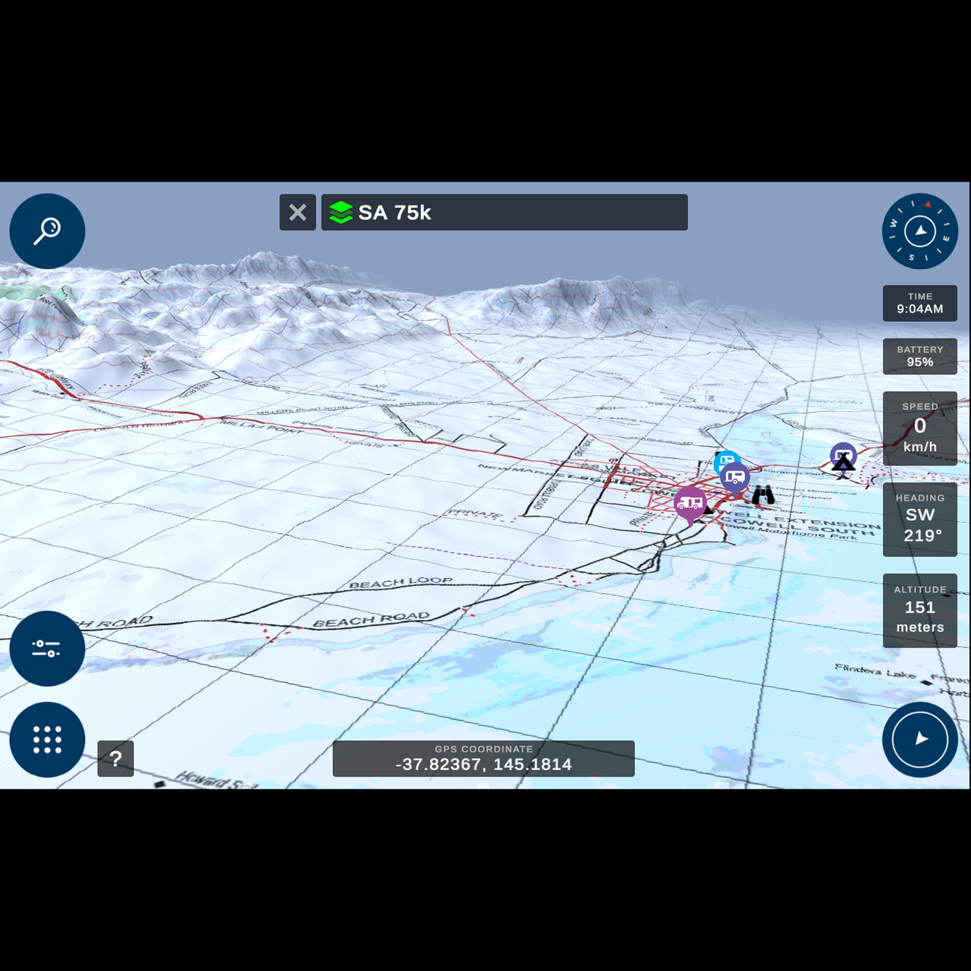 3DX South Australia 75K Topo maps (Getlost maps) (Free)