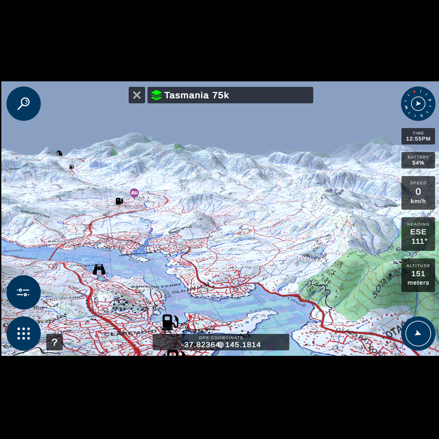 3DX Tasmania 75K Topo maps (Getlost maps) (Free)